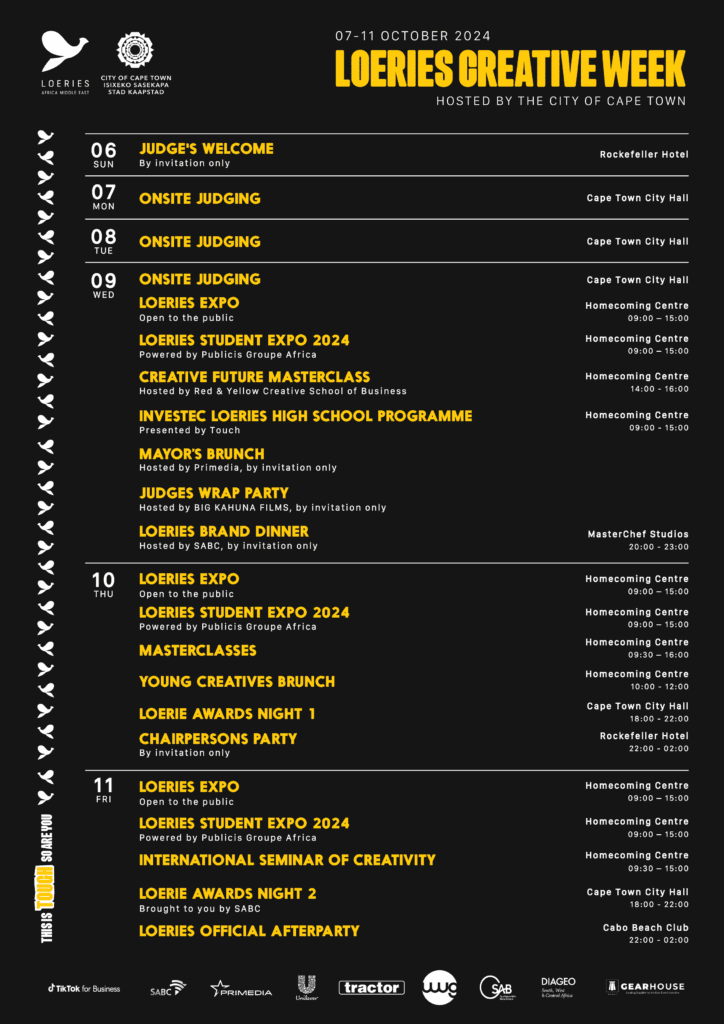 Loeries Creative Week Programme | The Loeries